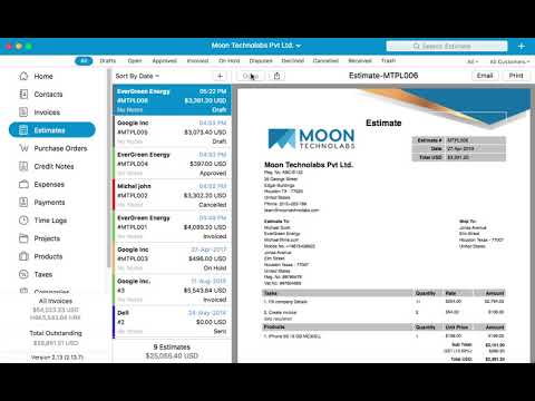 How To create Estimates, Convert It To Invoice & Generate Estimate Report