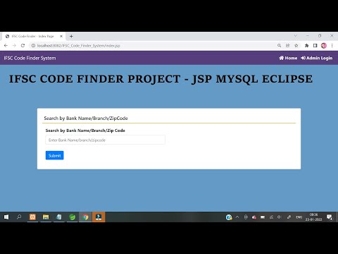 Learn IFSC Code Finder Portal Project || JSP MYSQL Eclipse - Mind Luster