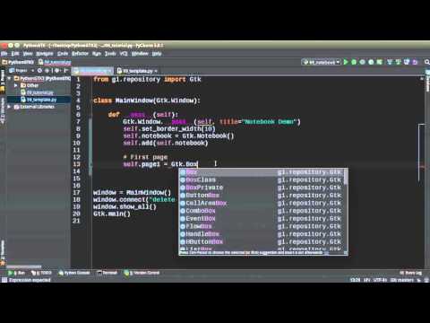 Python GUI Development with GTK+ 3 - Tutorial 9 - Notebook Tabbed Layout