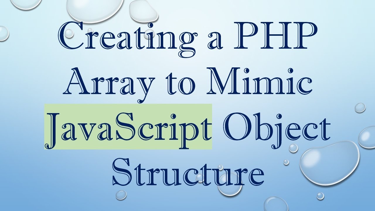 Creating a PHP Array to Mimic JavaScript Object Structure