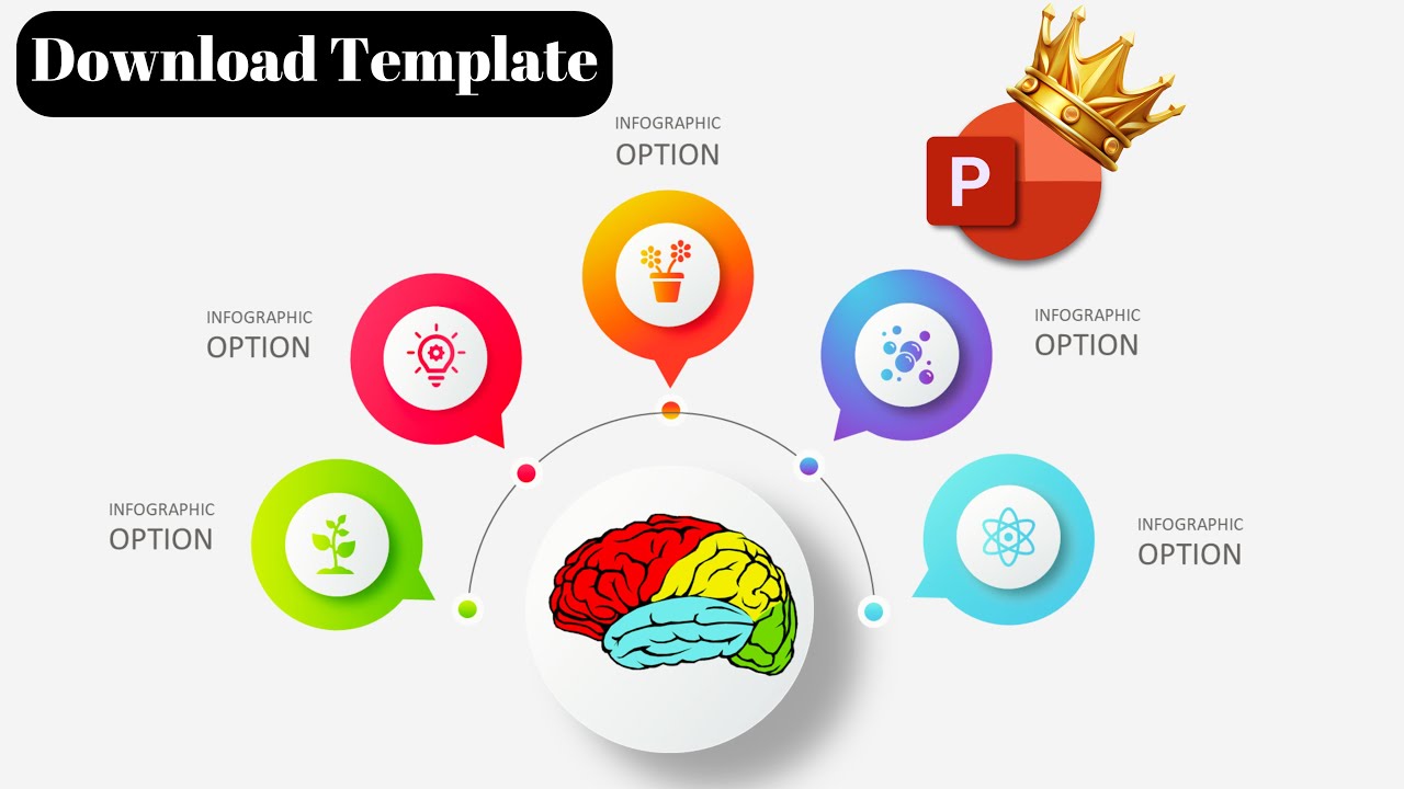 6 Points BRAIN PowerPoint Infographics | Free Download