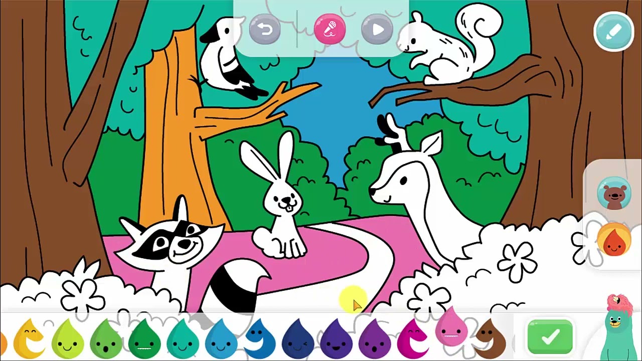 Forest Ecosystem For Kids Coloring Page