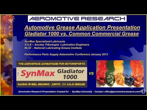 STLE / NGLI Advanced Grease w/ DLA Performance Application - Aeromotive Research