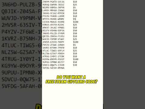 HOW TO GET FREE STEAM GIFT CODES! #steam
