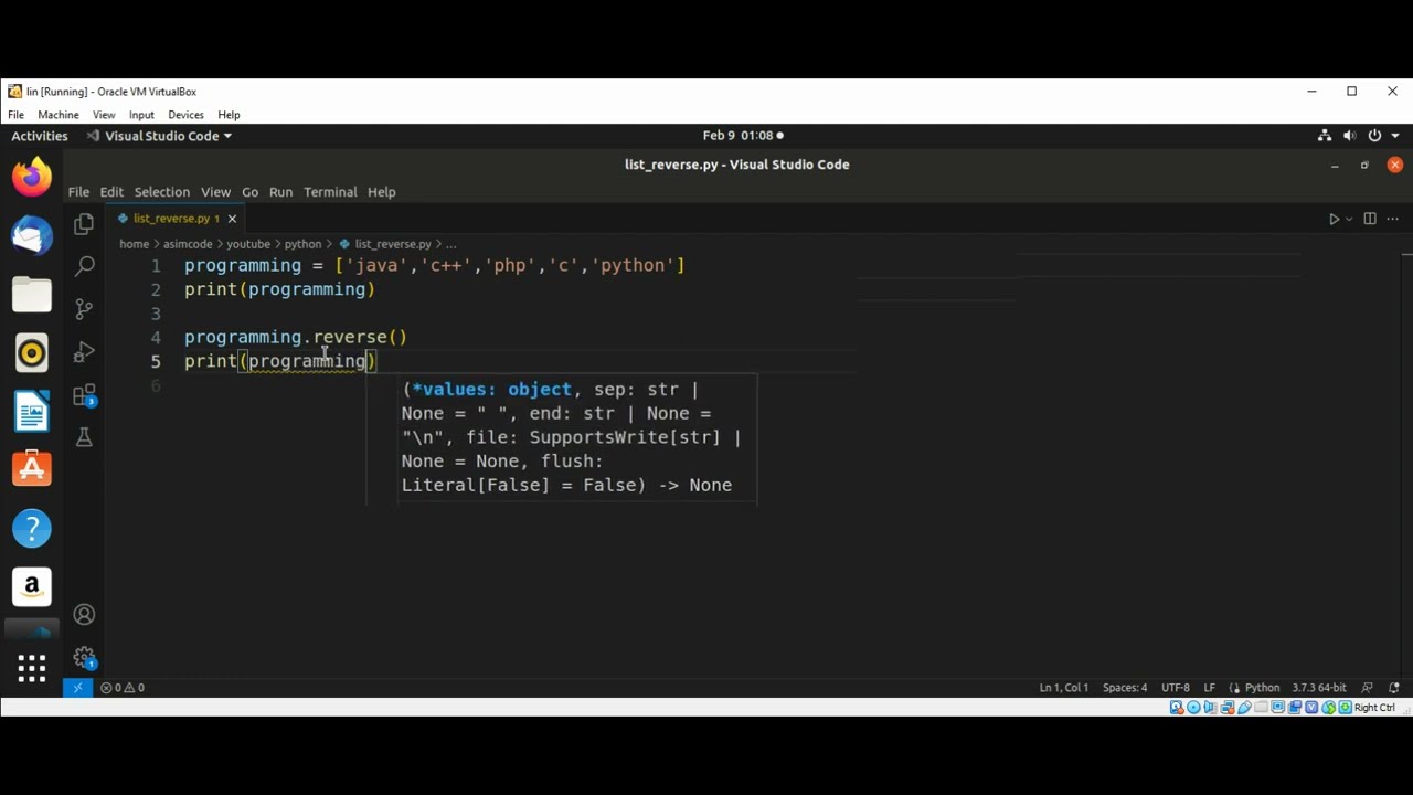 How to Print a List in Reverse Order in Python