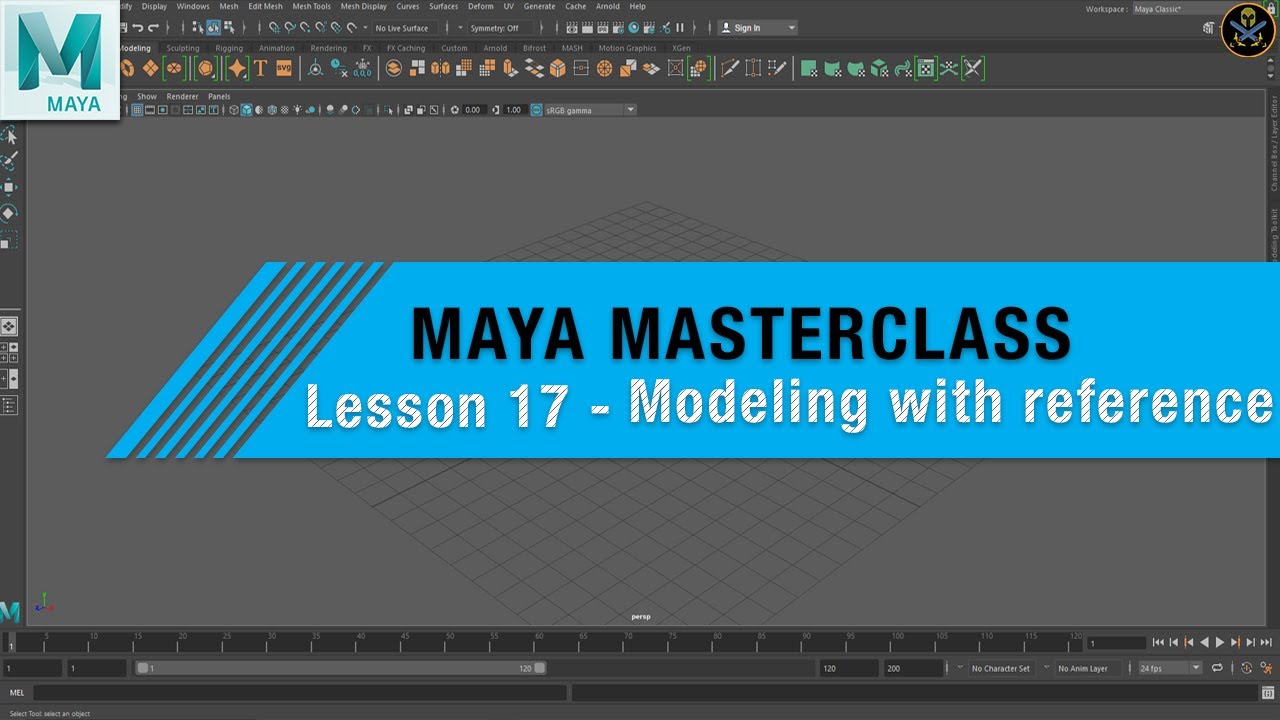 MAYA MASTERCLASS 17 - Modeling With Reference ( Hammer ) ( BEGINNER TUTORIAL )