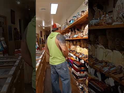 Touring Spanish Market downtown Santa Fe beating to a new drum 7-27.