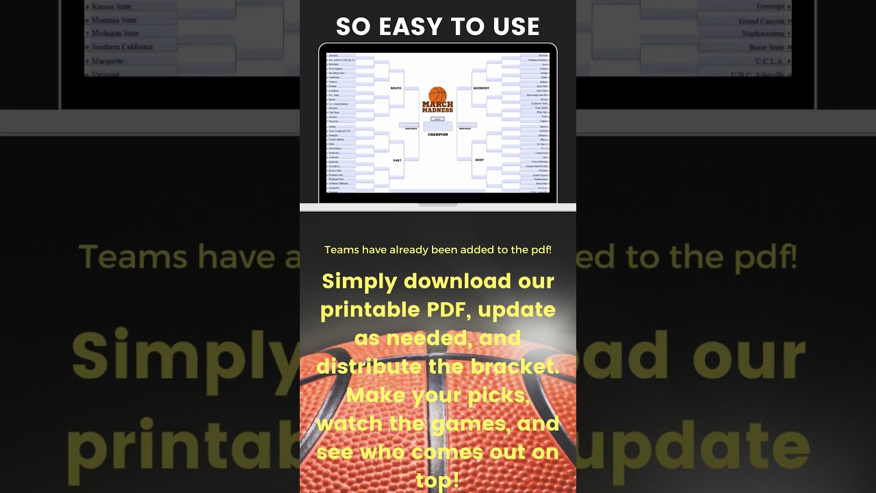 Create your March Madness Bracket easily in Adobe Reader with this template 