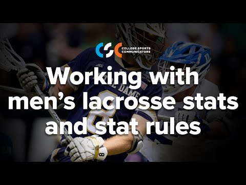 Working with men's lacrosse stats & stat rules | On-demand webinar