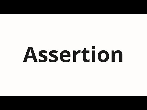 How to pronounce Assertion