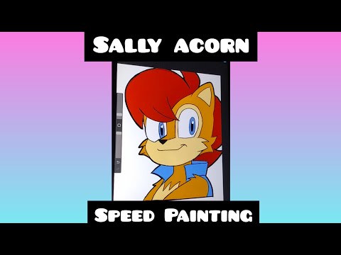 Sally Acorn from Sonic The Hedgehog Speed Painting