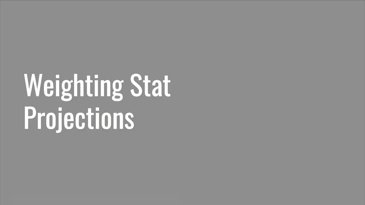 5.8 Weighting NBA Stat Projections