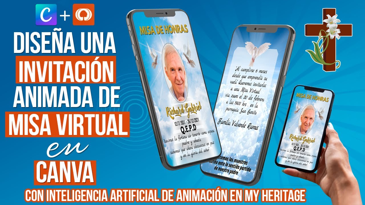 FULL TUTORIAL- CREATE AN ANIMATED VIRTUAL HONORS MASS INVITATION ON CANVA WITH MY HERITAGE🕍🙏