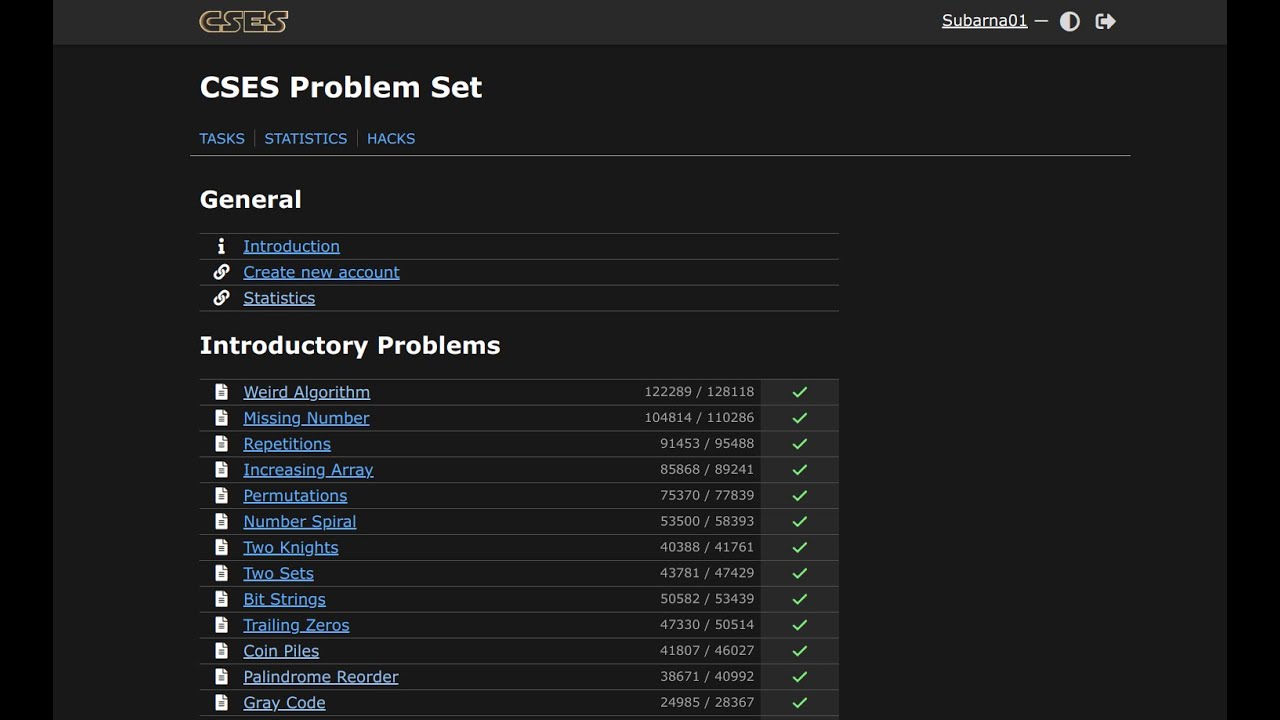 Solving CSES Problemset -  Day 14