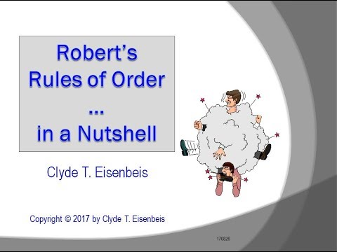 ND Academy, Robert's Rules of Order ... in a Nutshell?