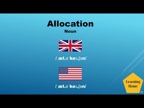 Allocation meaning pronunciation and synonyms #Shorts