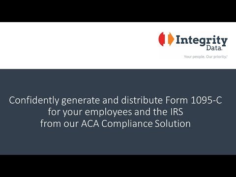 Generate and distribute Form 1095 - C for your employees and IRS from ACA Compliance Solution