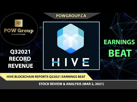 LIVESTREAM: HIVE Blockchain Reports Q32021 Earnings Beat | HIVE Stock Analysis & Review MAR 2ND