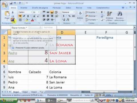 Copiar formato en Excel – aprendercomputo