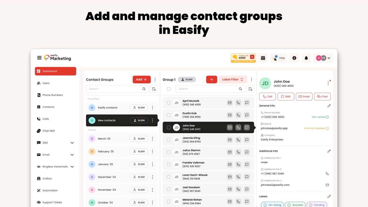 How to Import and Manage Contacts in Easify | Easify Marketing | Tutorial