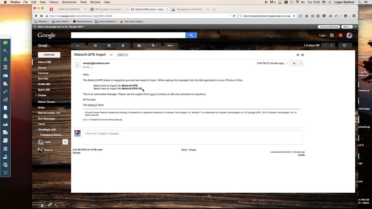 Upload .KML files, PZ maps into MotionX GPS