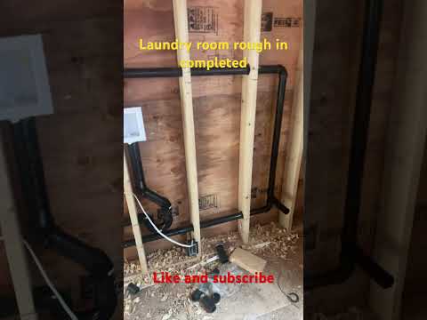 Laundry room abs drain rough in #heating #construction #plumbers #work #plumbing #concrete #hvac