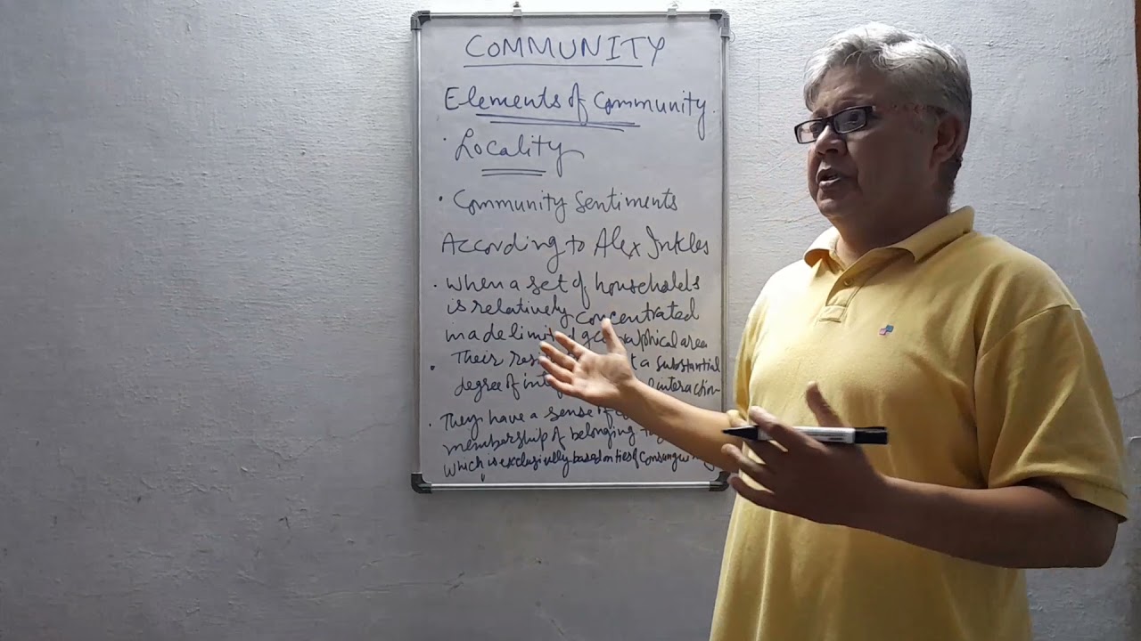 COMMUNITY: DEFINITION AND ITS ELEMENTS
