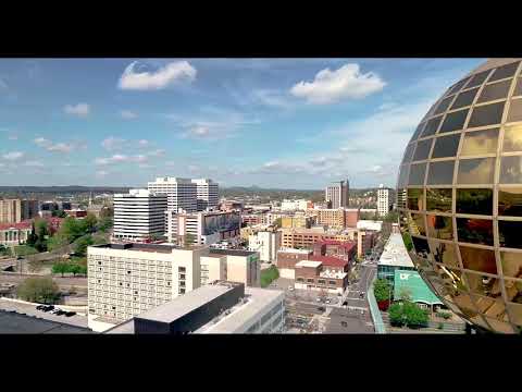 Drone footage of downtown Knoxville Tennessee 2019(4k)