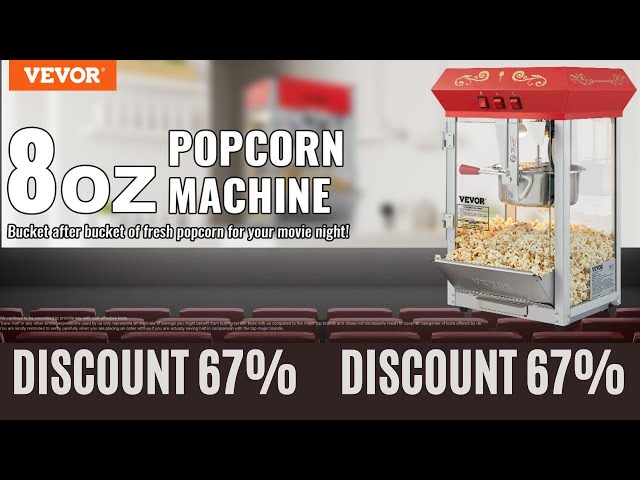 VEVOR 8/12Oz Electric Popcorn Maker Commercial Popper Machine Au ...