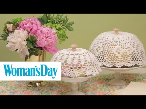 How to Make a DIY Cake Dome from a Crocheted Doily