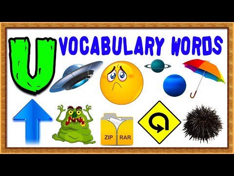 Vocabulary Words For Kids | Words From Letter U | Words That Start with U