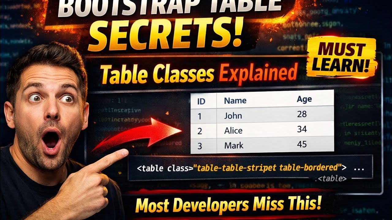 Bootstrap Table Classes Tutorial | Secrets Most Developers Don’t Know!