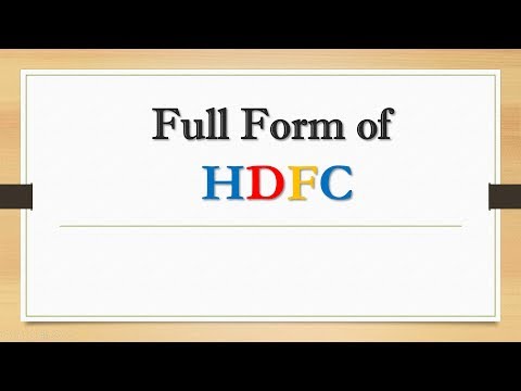 Full Form of HDFC ||Did You Know?