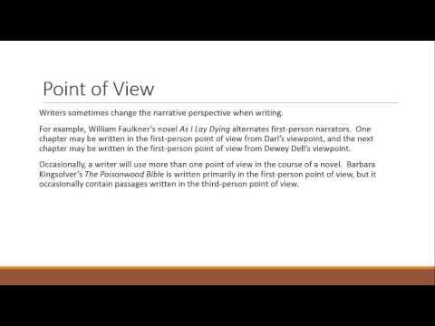 Narration and Point of View