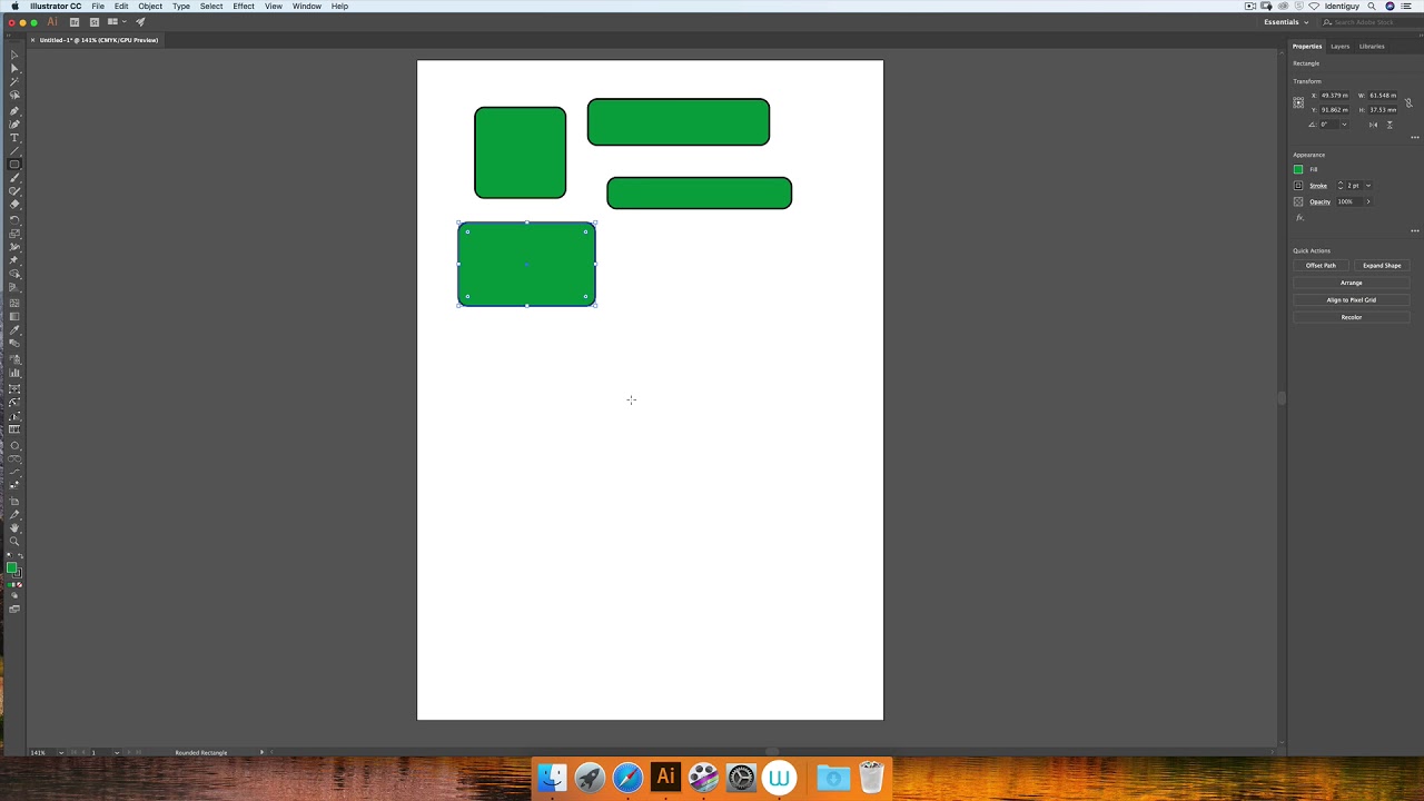 Adobe Illustrator – Tutorial 19 (Rounded Rectangle Tool)
