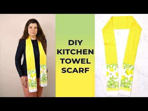 How to make a Kitchen Towel Scarf (DIY Kitchen Boa)