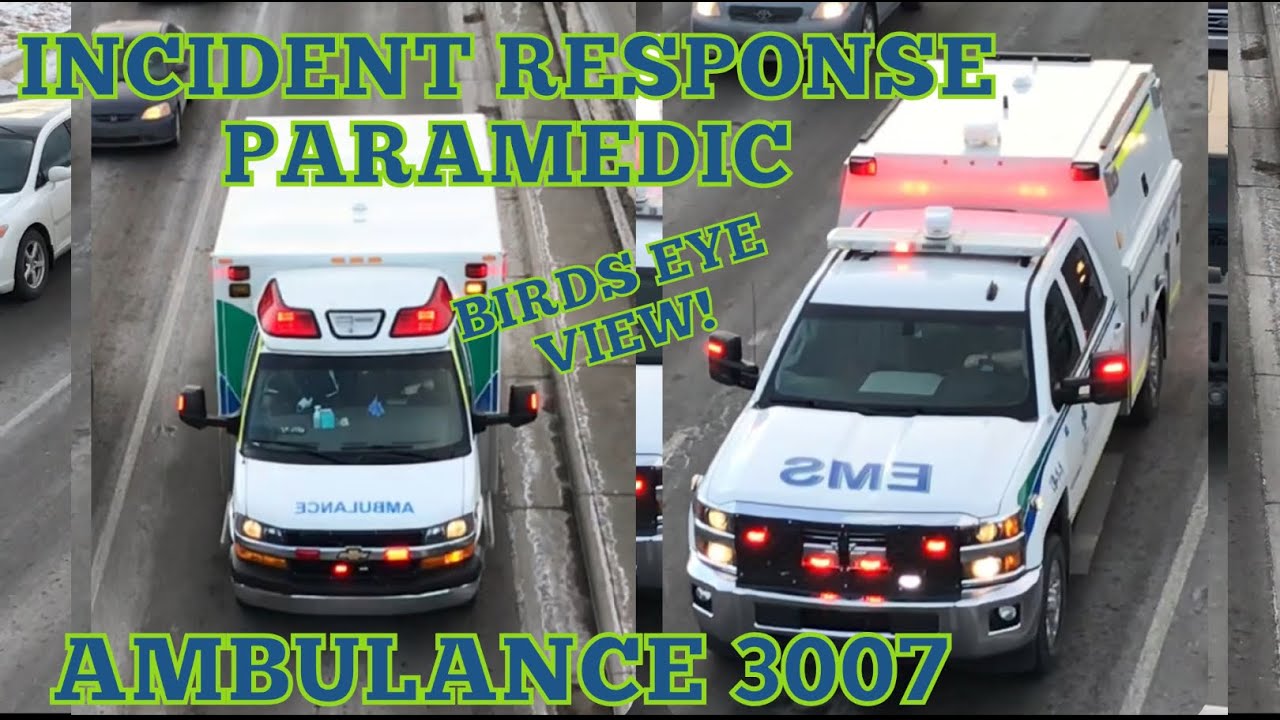 *BIRDS-EYE VIEW/MEDIC MONDAY* Ambulance 3007 & IRP Responding | AHS