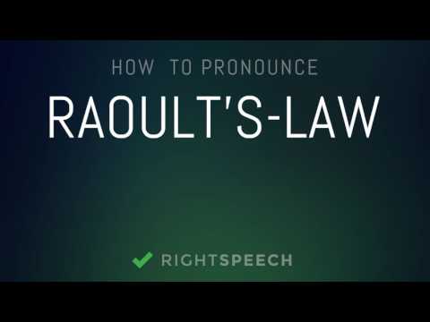 Raoult'S-Law - How to pronounce Raoult'S-Law