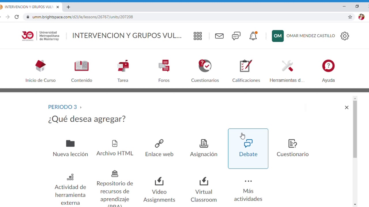 Cuenta de usuario   Mi Espacio UMM
