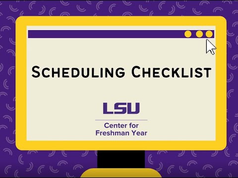 Schedule Checklist