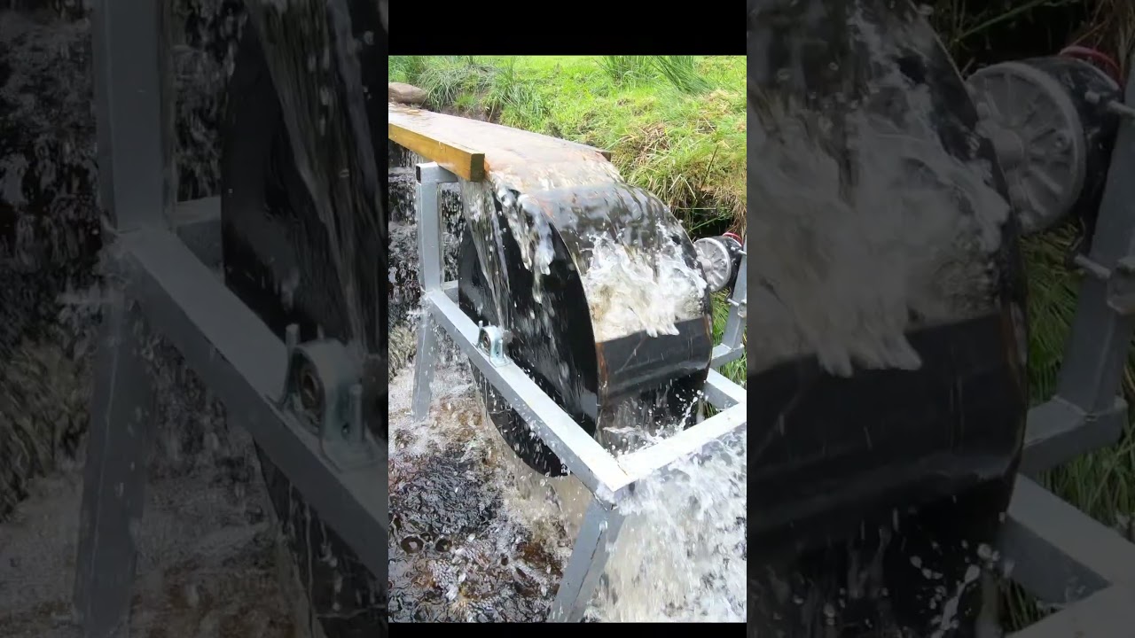 home made water wheel #diy #electricgenerator