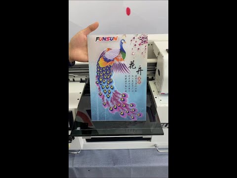 FUNSUN A4 Size UV printer-Acrylic material flat printing