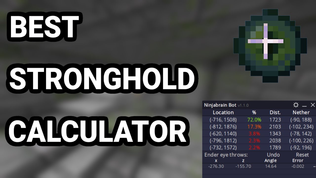 Ninjabrain Bot Stronghold Calculator Tutorial for Minecraft Speedruns (100% EYE SPY)