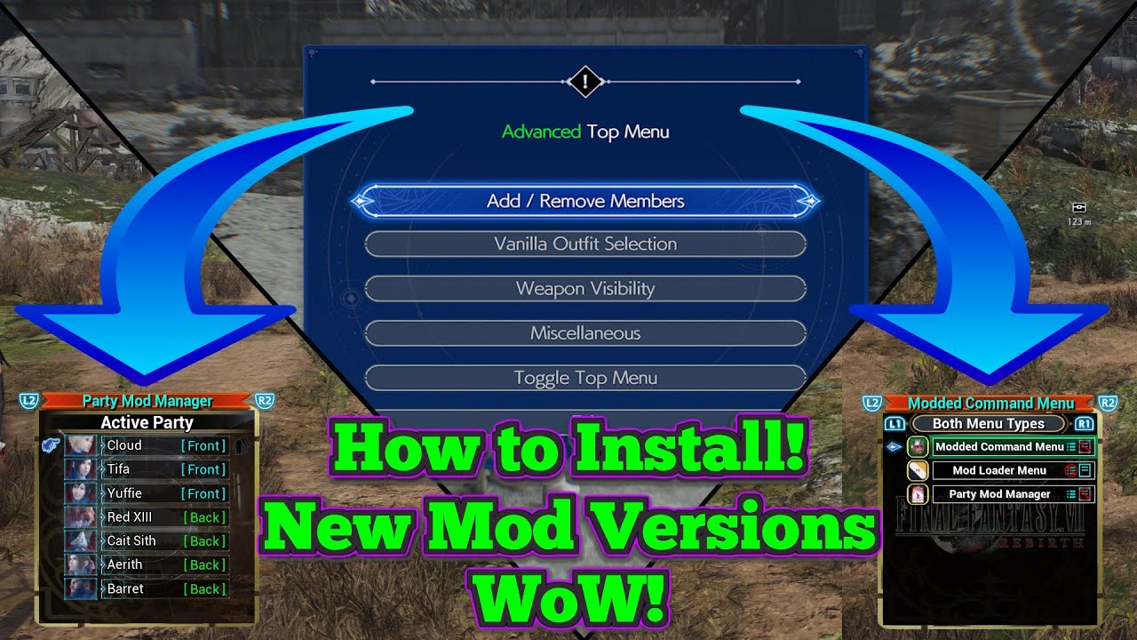 FF7Rebirth: Party Mod Manager and Modded Command Menu Install Guide