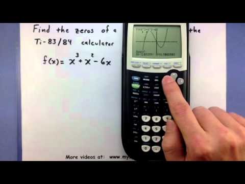 Pre-Calculus - Find the zeros of a function using the TI-83/84 calculator