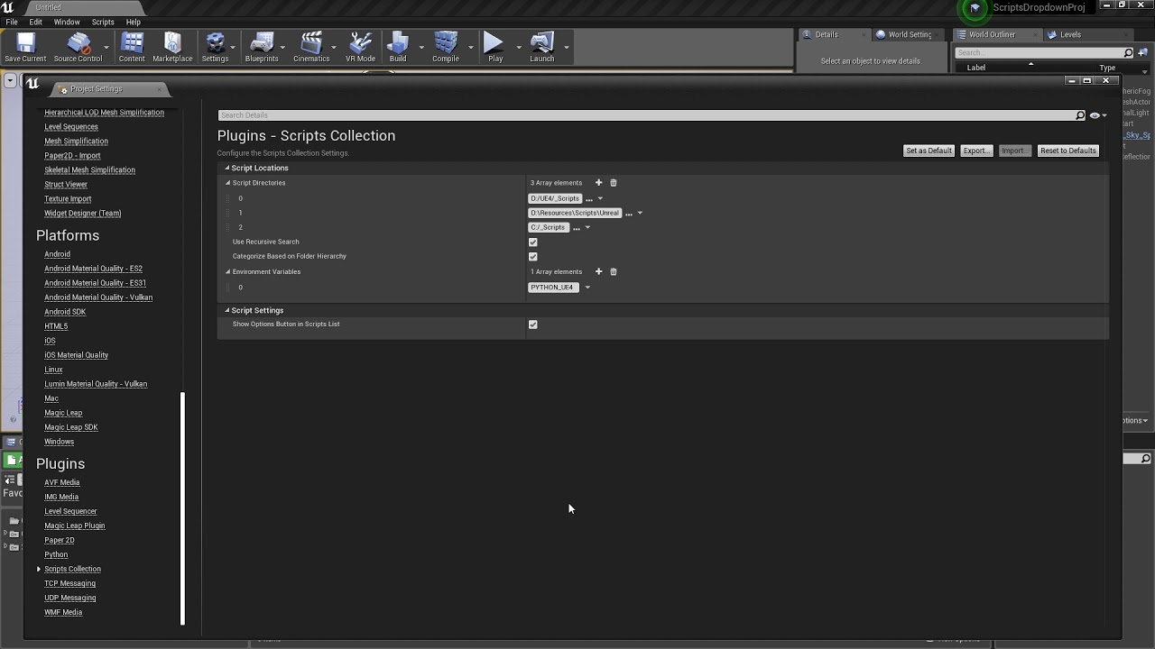 UE4 Python Scripts Collection Plugin (Marketplace)