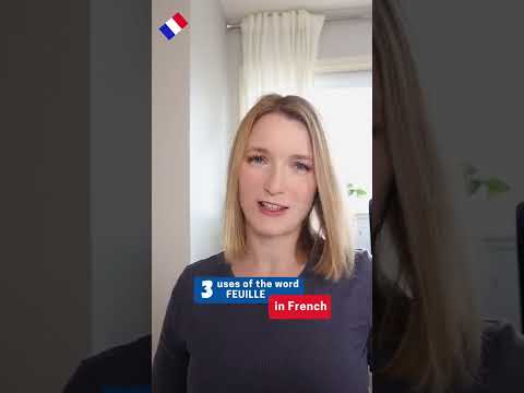 3 Different Uses of The Word Feuille in French #short