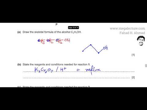 5 - 9701_w16_qp_23 : Oxidation of Alcohols, Skeletal Formula, Esterfication