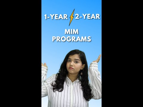 1-year v/s 2-year MiM Program || #shorts #studyabroad #mim