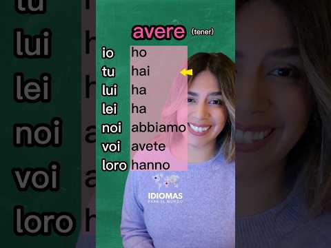 🇮🇹 Conjugación de los verbos: ESSERE (ser/estar), AVERE (tener) y FARE (hacer) 😊 #italiano #idiomas